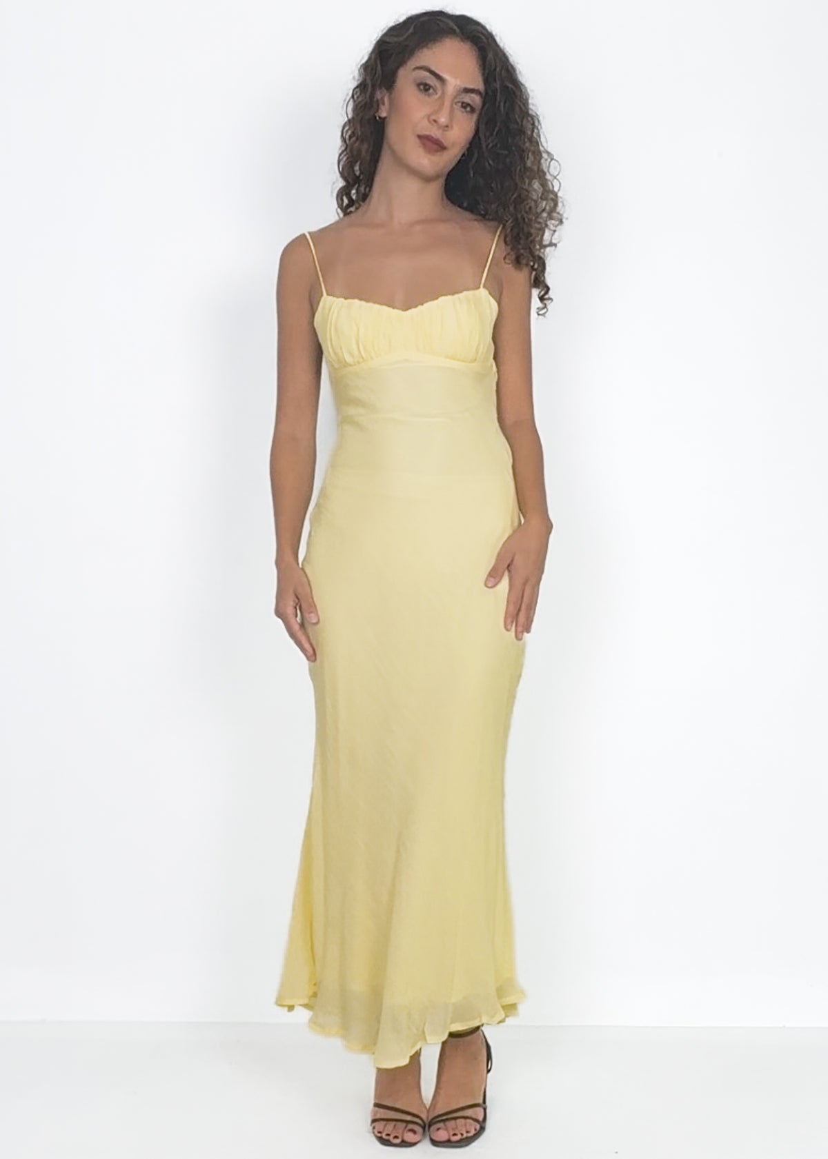 MELLORY DRESS - LEMON — Court & Spark Boutique